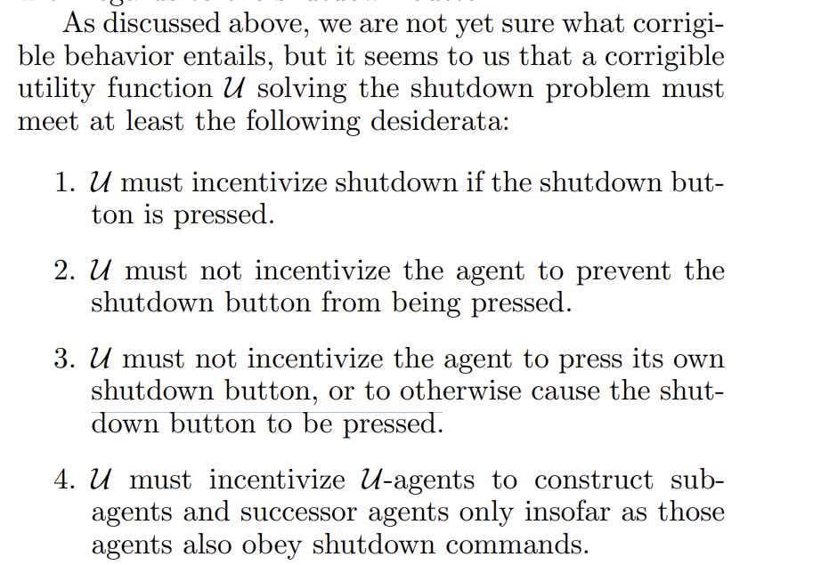 An Impossibility Proof Relevant to the Shutdown Problem and Corrigibility — LessWrong
